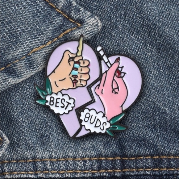 Accessories | 2 Piece Best Buds Enamel Pin Set | Poshmark